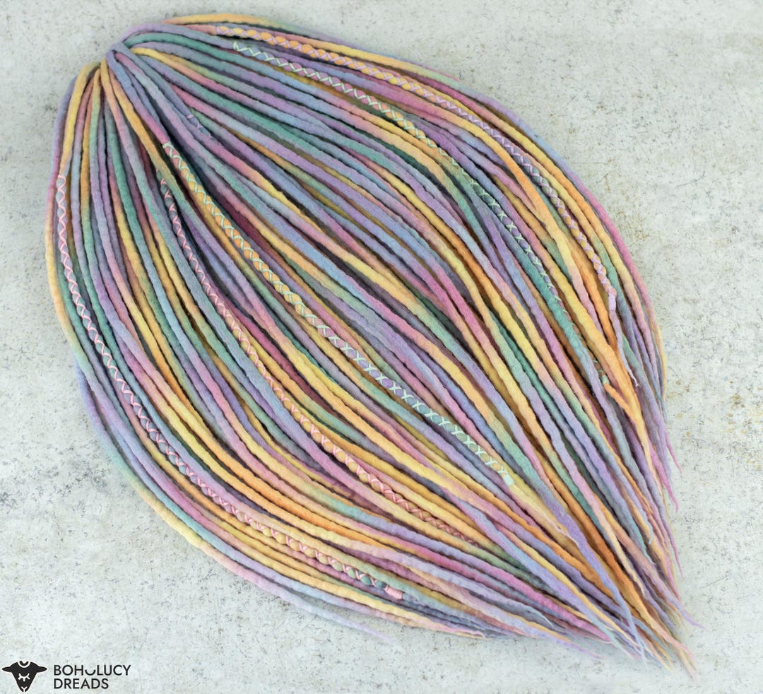 Full Set Dreads 50 Double Ended Pastel Dreadlock Extension Ready to ...