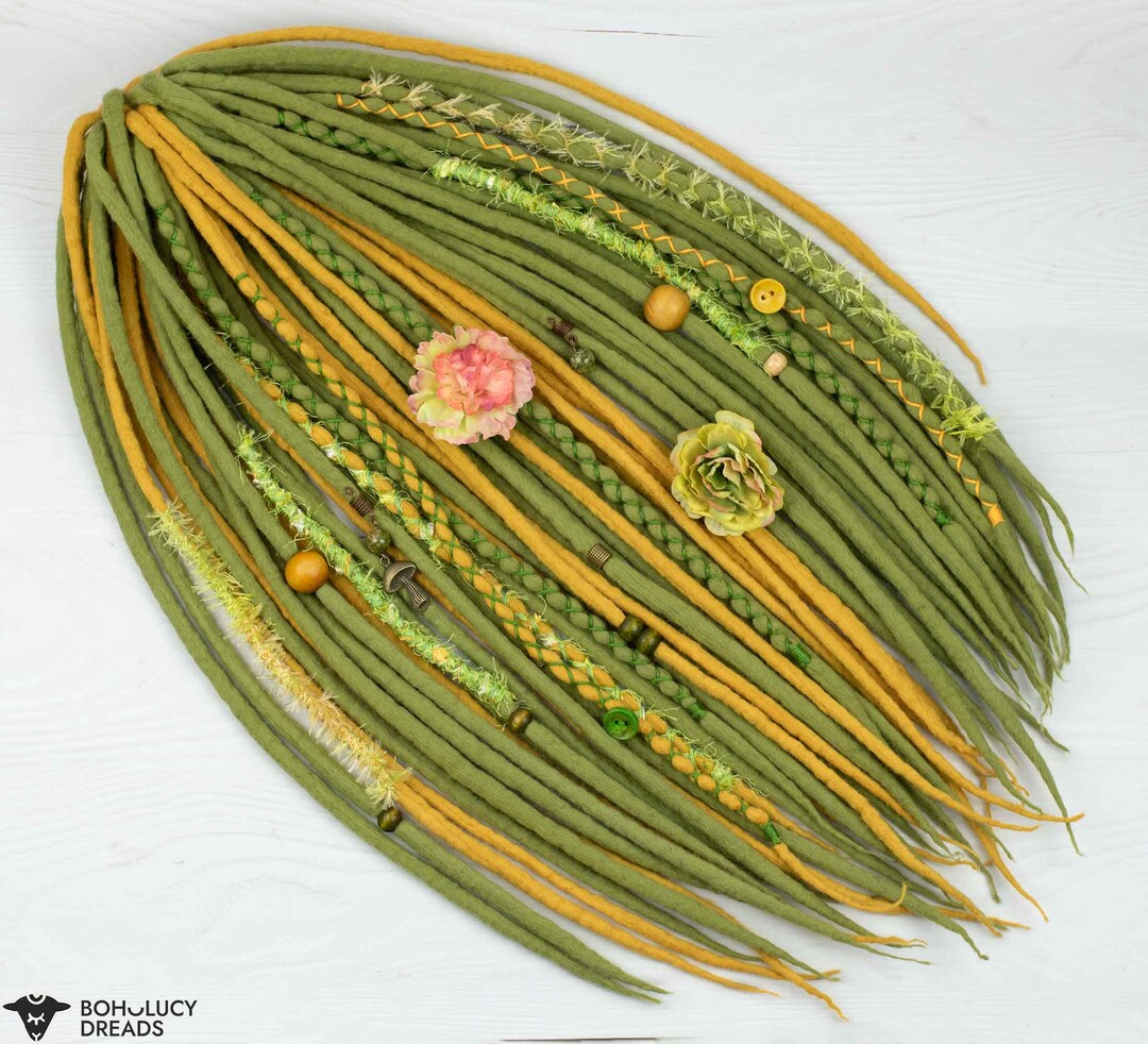 Wool Dreadlock Extension, Fairy Dreadlocks, Ready to Ship Dreads, Set ...