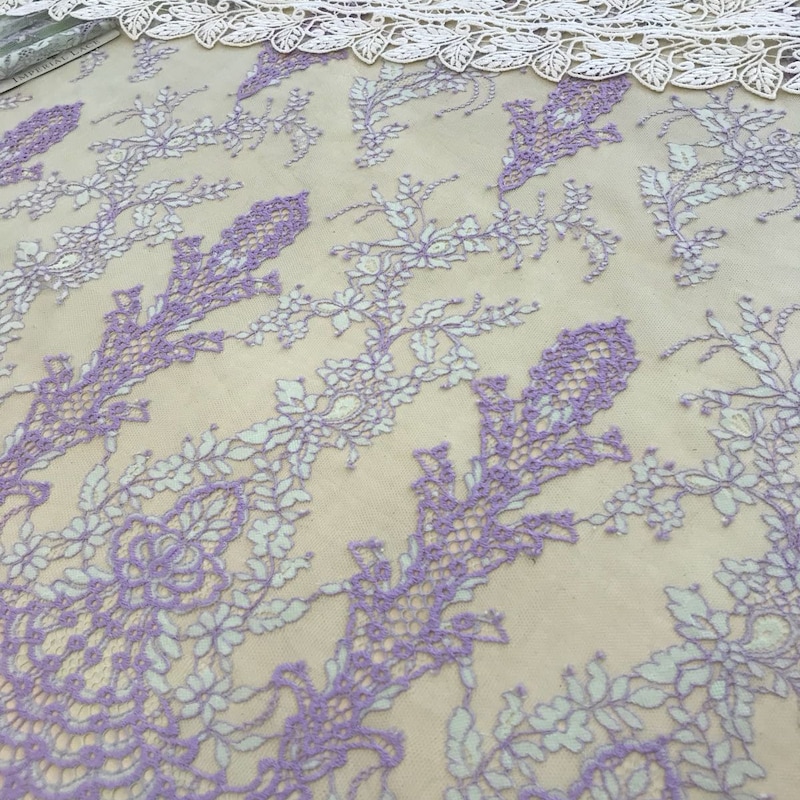 Purple Lace Fabric - Etsy