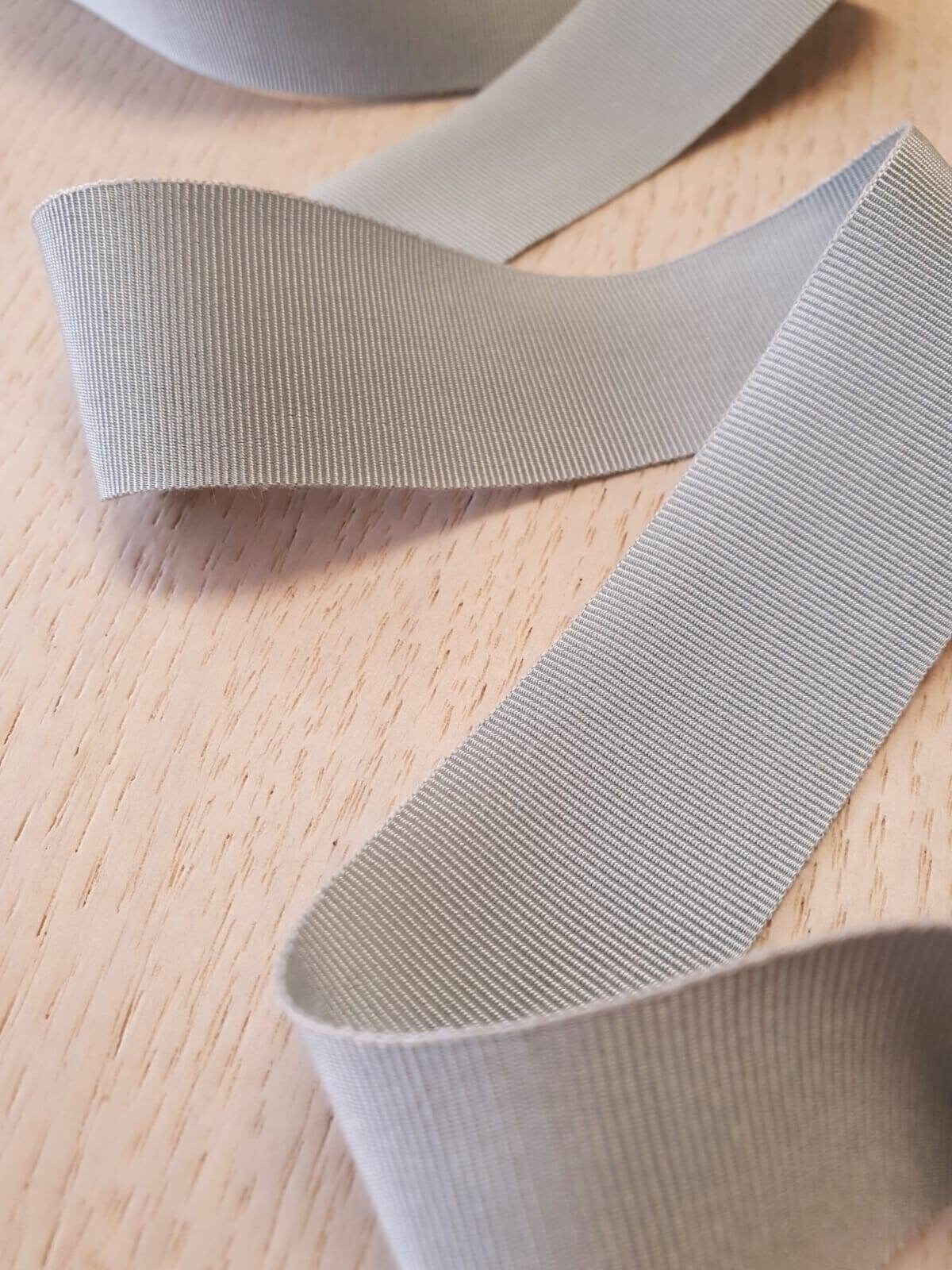 Gray Grosgrain Ribbon Gray Grosgrain Rips Ribbon Viscose - Etsy