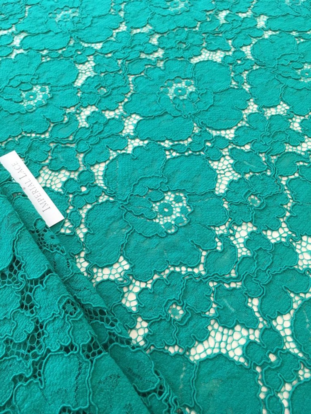 Green Lace Fabric, Embroidered Lace, French Lace, Lace Fabric, Bridal ...
