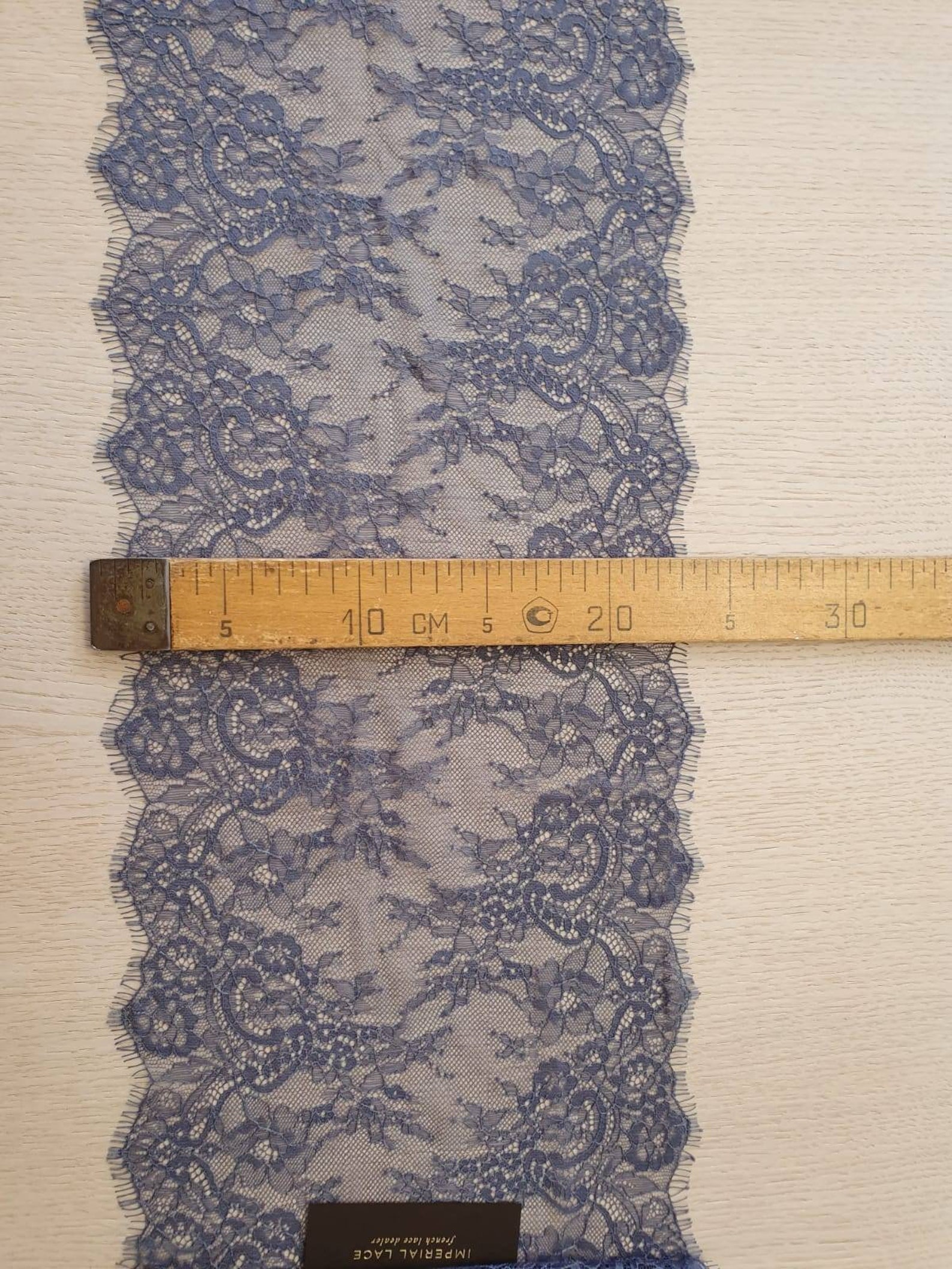 Blue lace Trim Chantilly Lace French Lace trim Bridal lace | Etsy