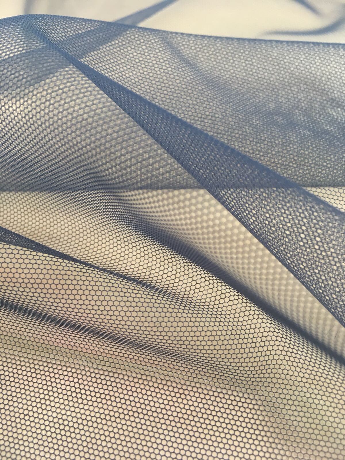 Gray Blue Tulle Fabric Lingerie Blue Net Blue Net Fabric - Etsy