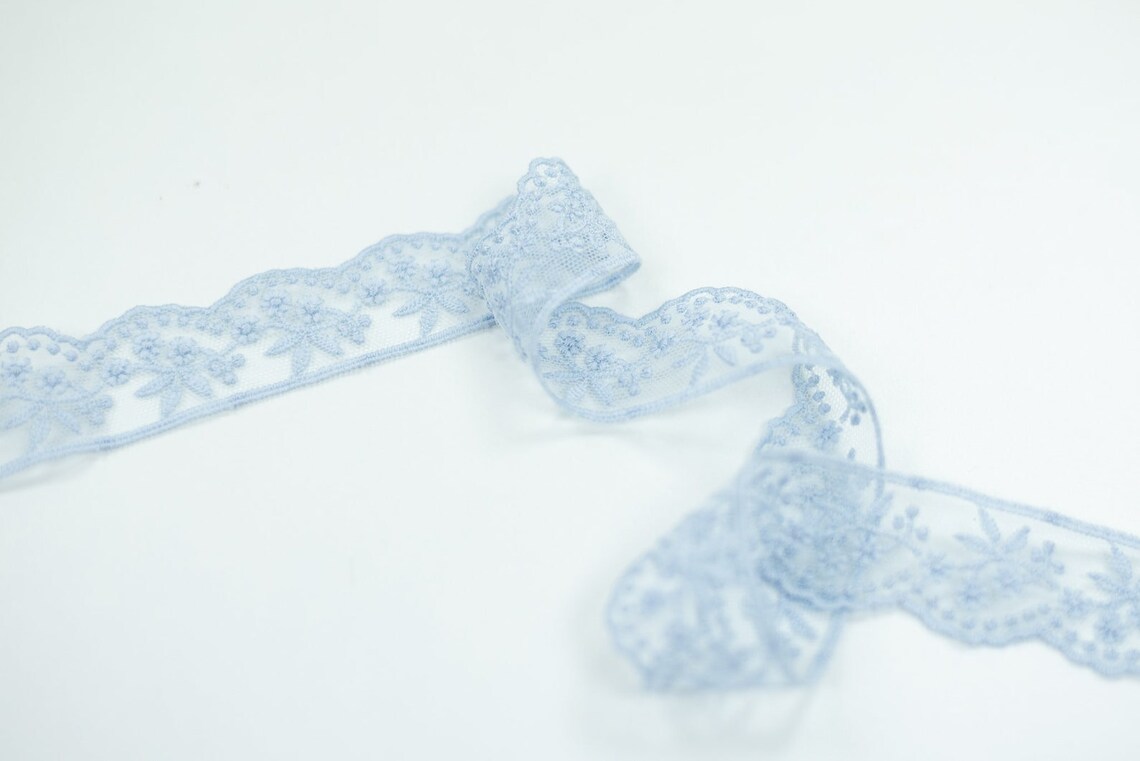 Blue Lace Trim Macrame Boho Lace Trim Macrame Bridal Lace - Etsy
