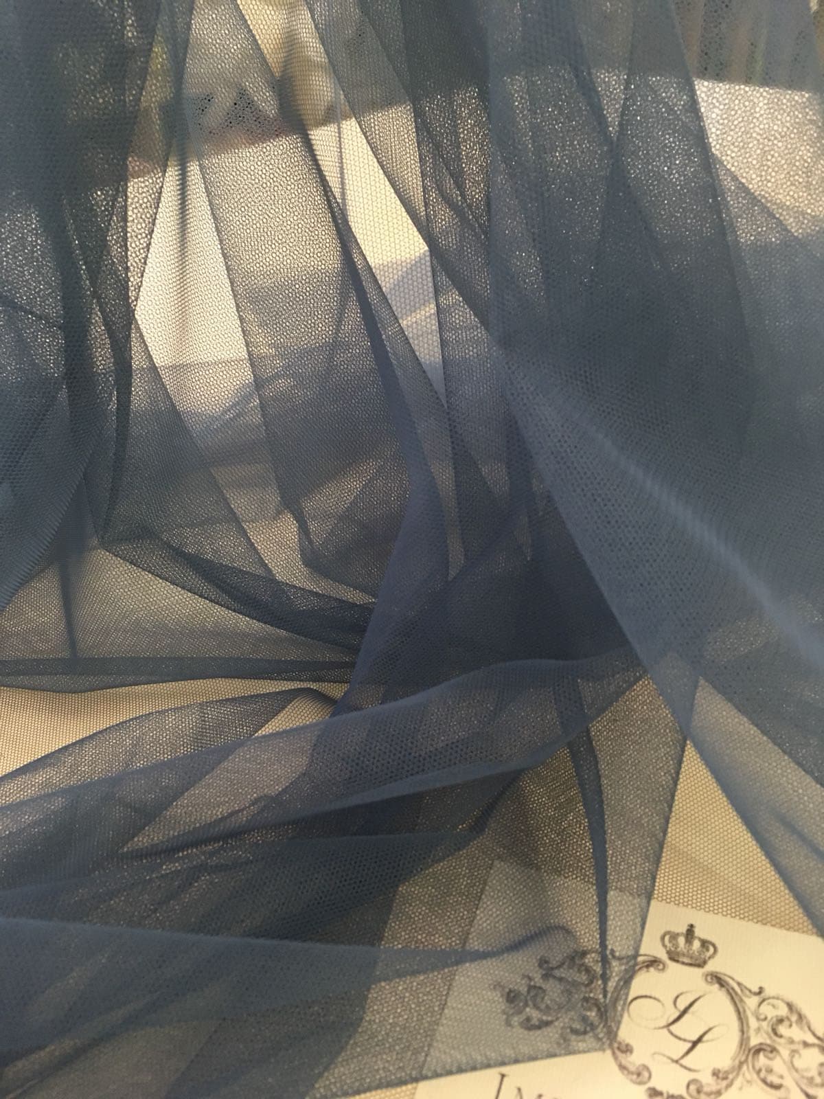 Gray Blue Tulle Fabric Lingerie Blue Net Blue Net Fabric - Etsy