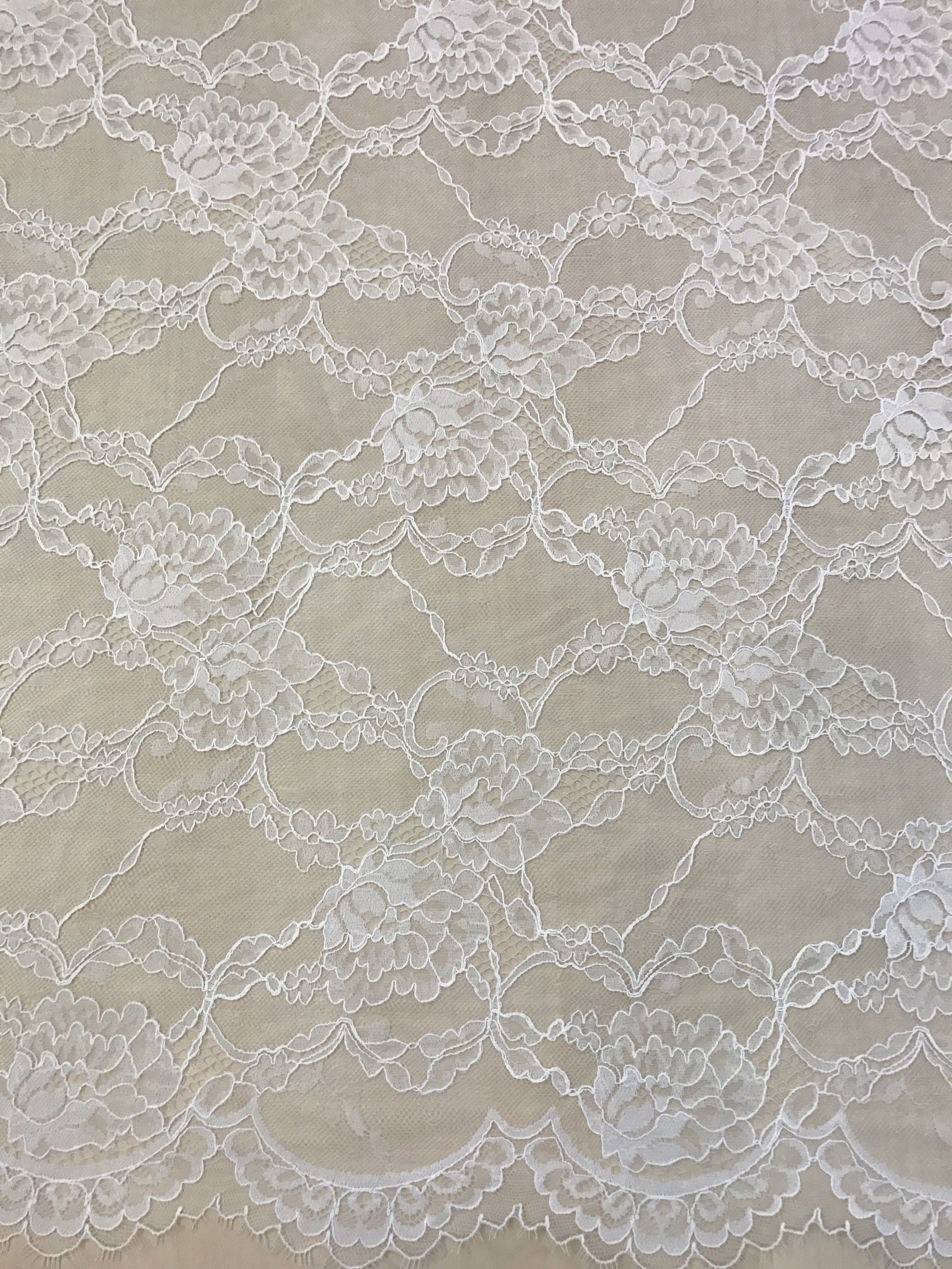 Ivory Lace Fabric Lace Fabric Boho Lace Fabric Alencon Lace - Etsy