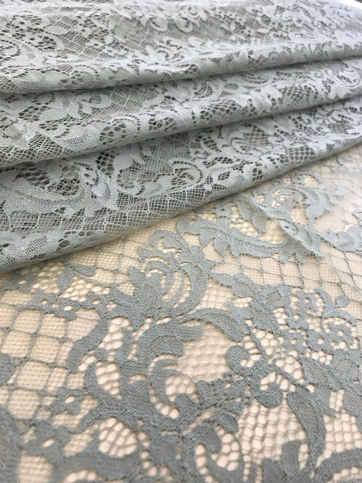 Gray Lace Fabric Wedding Lace Lingerie Lace Gray Chantilly - Etsy