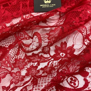 Red Cotton Lace Trim, Solstiss Lace, French Lace, Bridal Lace ...