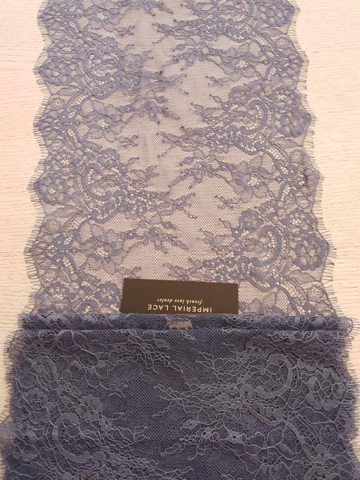 Blue lace Trim Chantilly Lace French Lace trim Bridal lace | Etsy