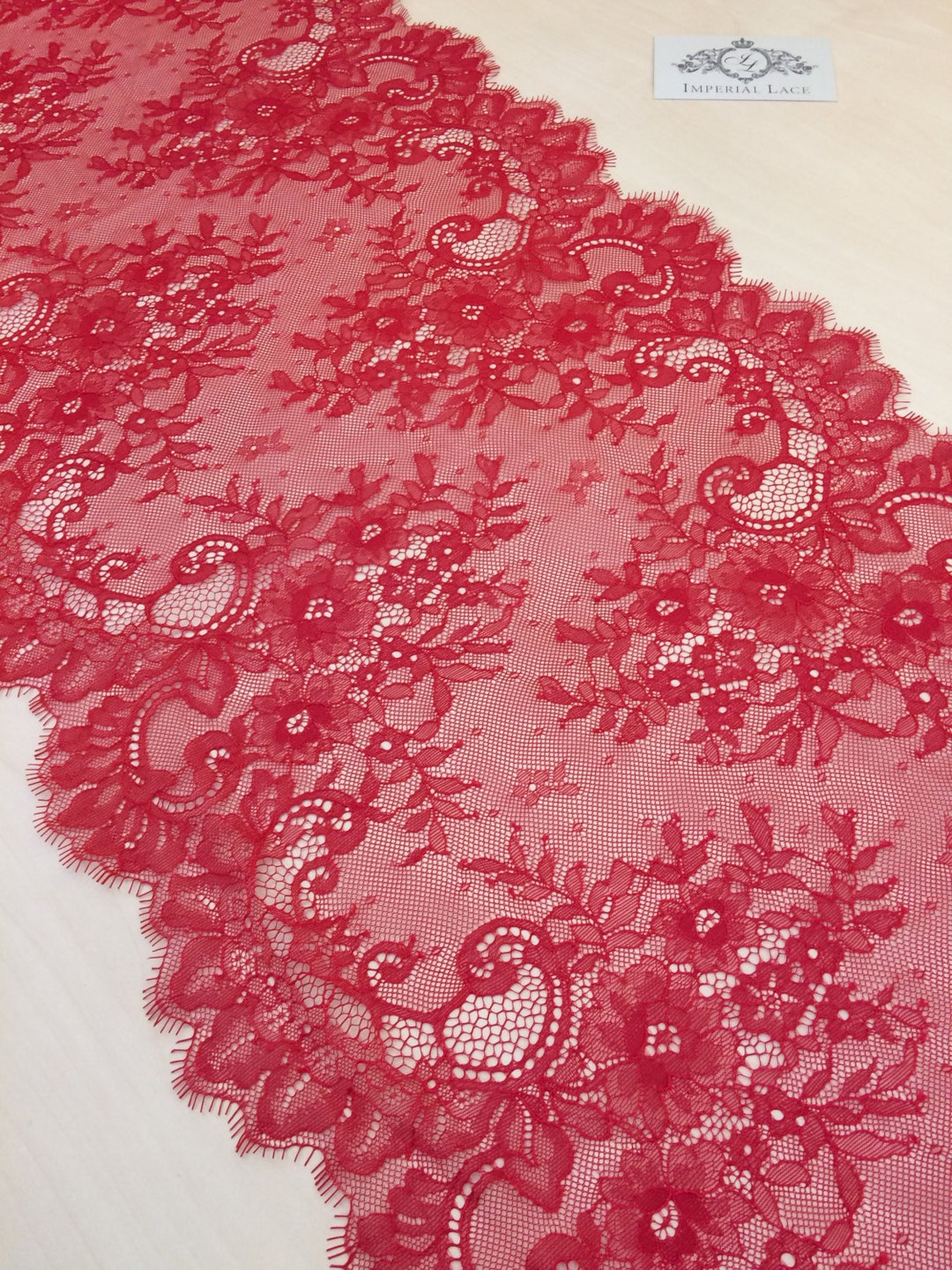 Red Lace Trim, Chantilly Lace, French Lace Trim, Bridal Lace, Wedding ...