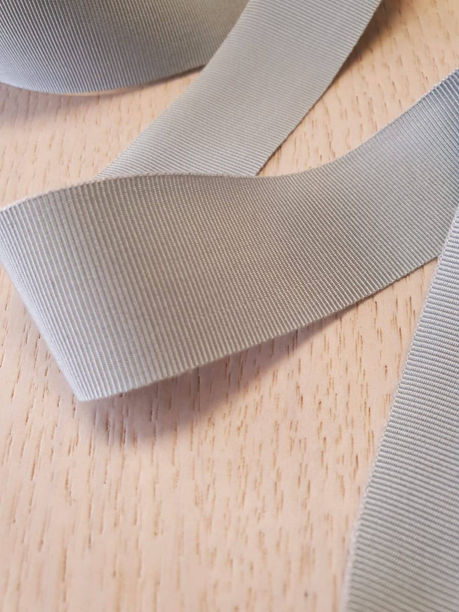 Gray Grosgrain Ribbon Gray Grosgrain Rips Ribbon Viscose - Etsy
