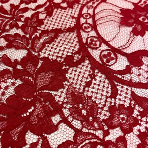 Red Cotton Lace Trim, Solstiss Lace, French Lace, Bridal Lace ...