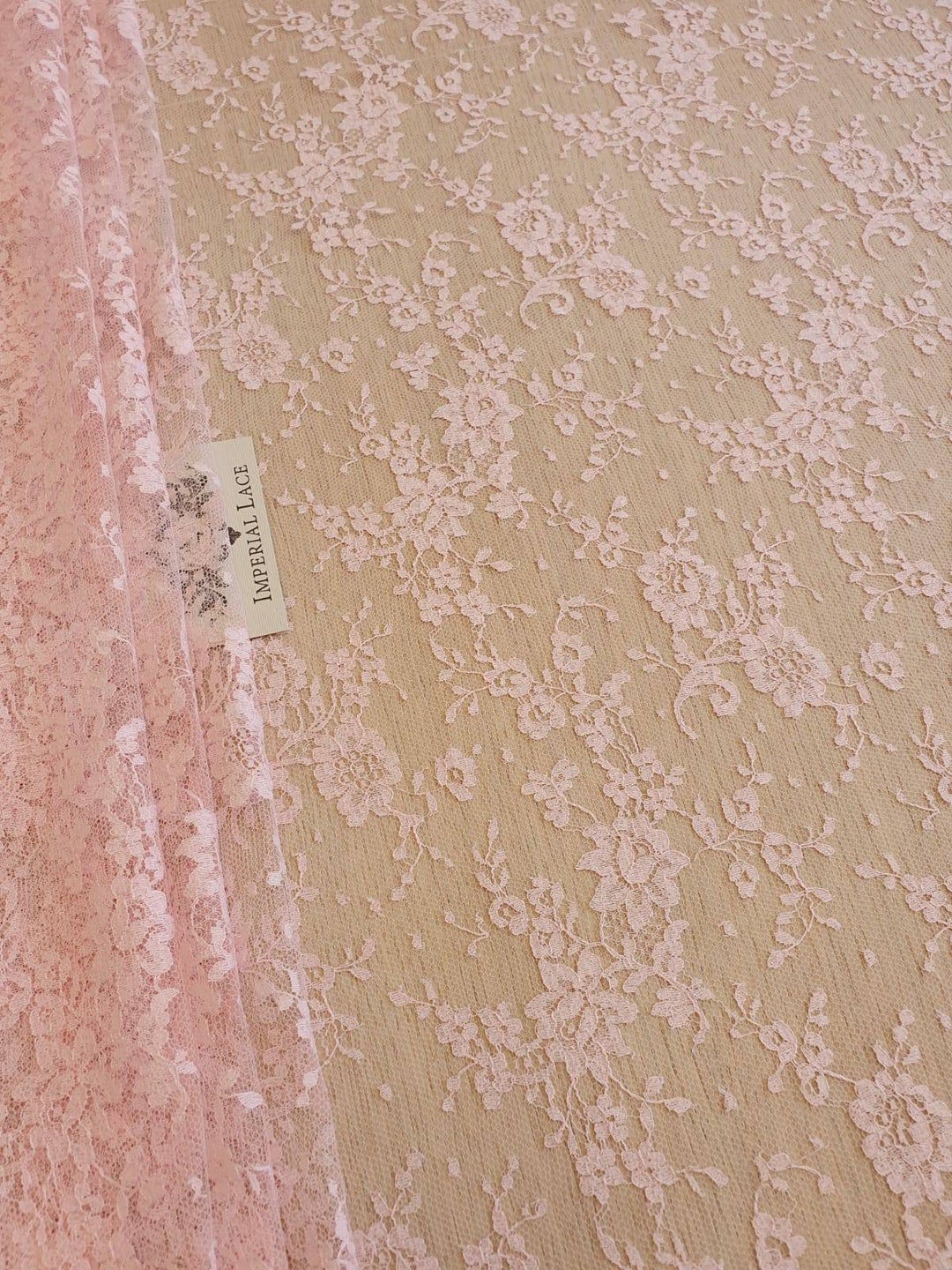 Pink Lace Fabric, Lace Fabric, Boho Lace Fabric, Chantilly Lace Fabric ...