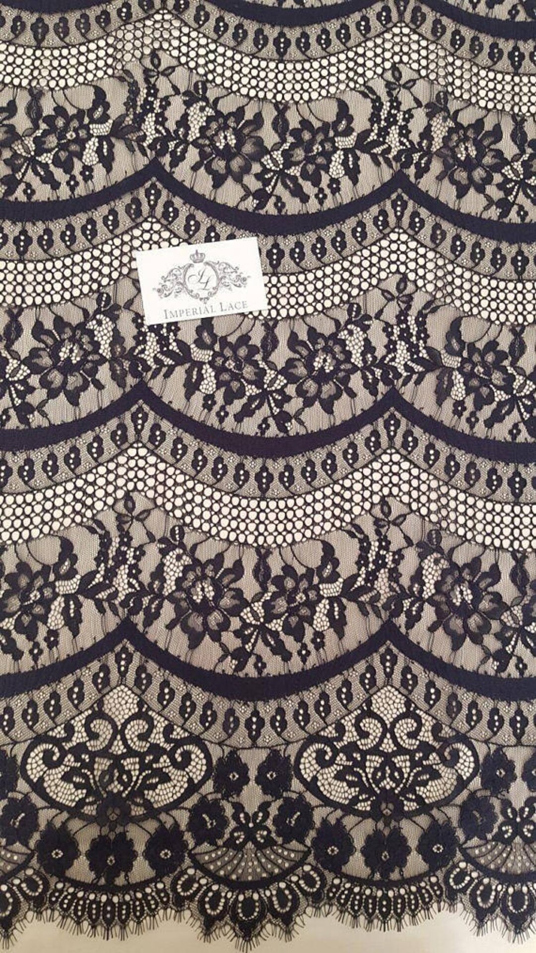 Black Lace Fabric Lace Fabric Boho Lace Fabric Chantilly - Etsy