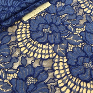 Blue Lace Fabric, Lace Fabric, Boho Lace Fabric, Alencon Lace Fabric ...
