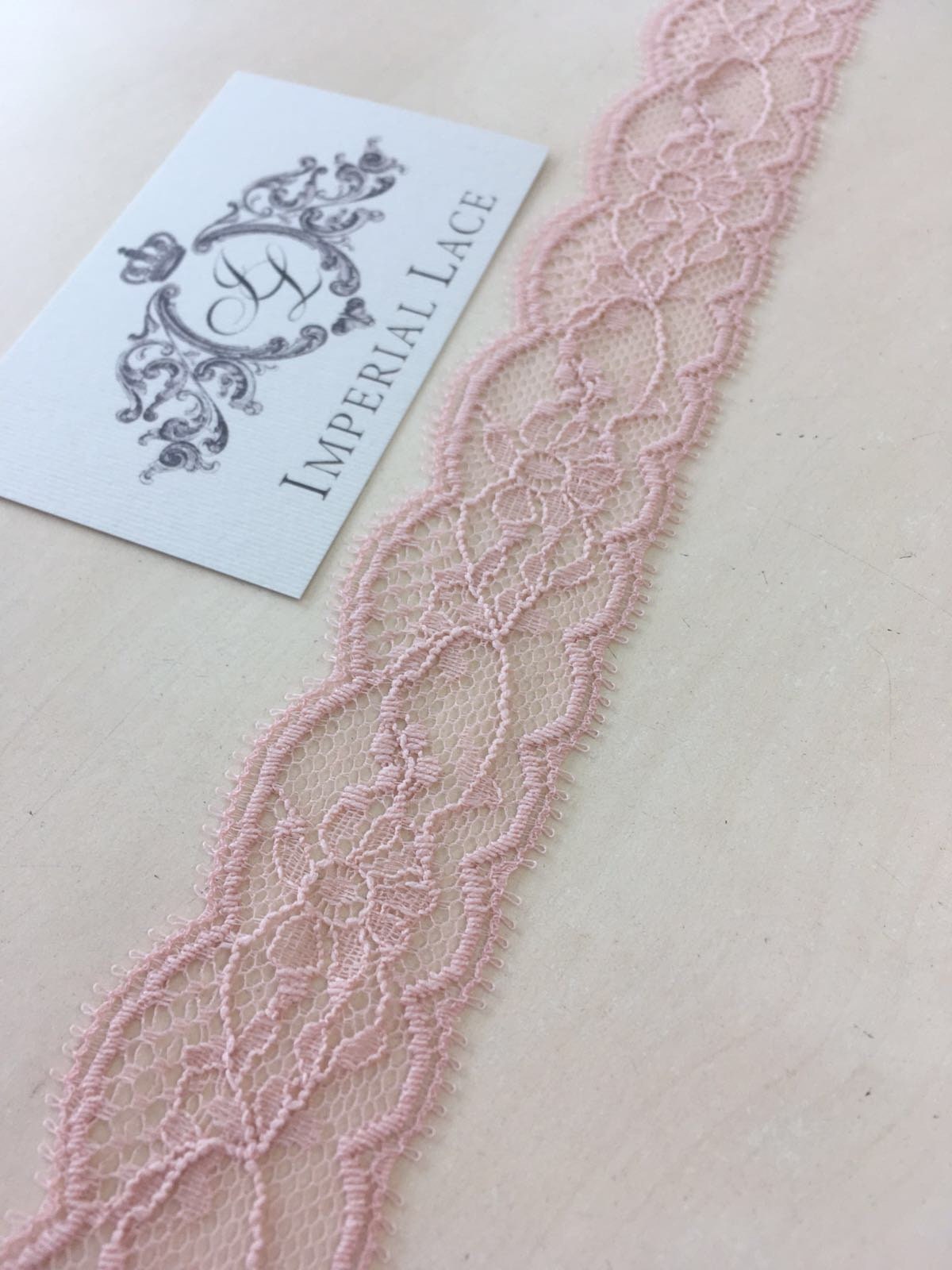 Powder Chantilly Lace Trim, Scalloped French Lace, Bridal Wedding ...