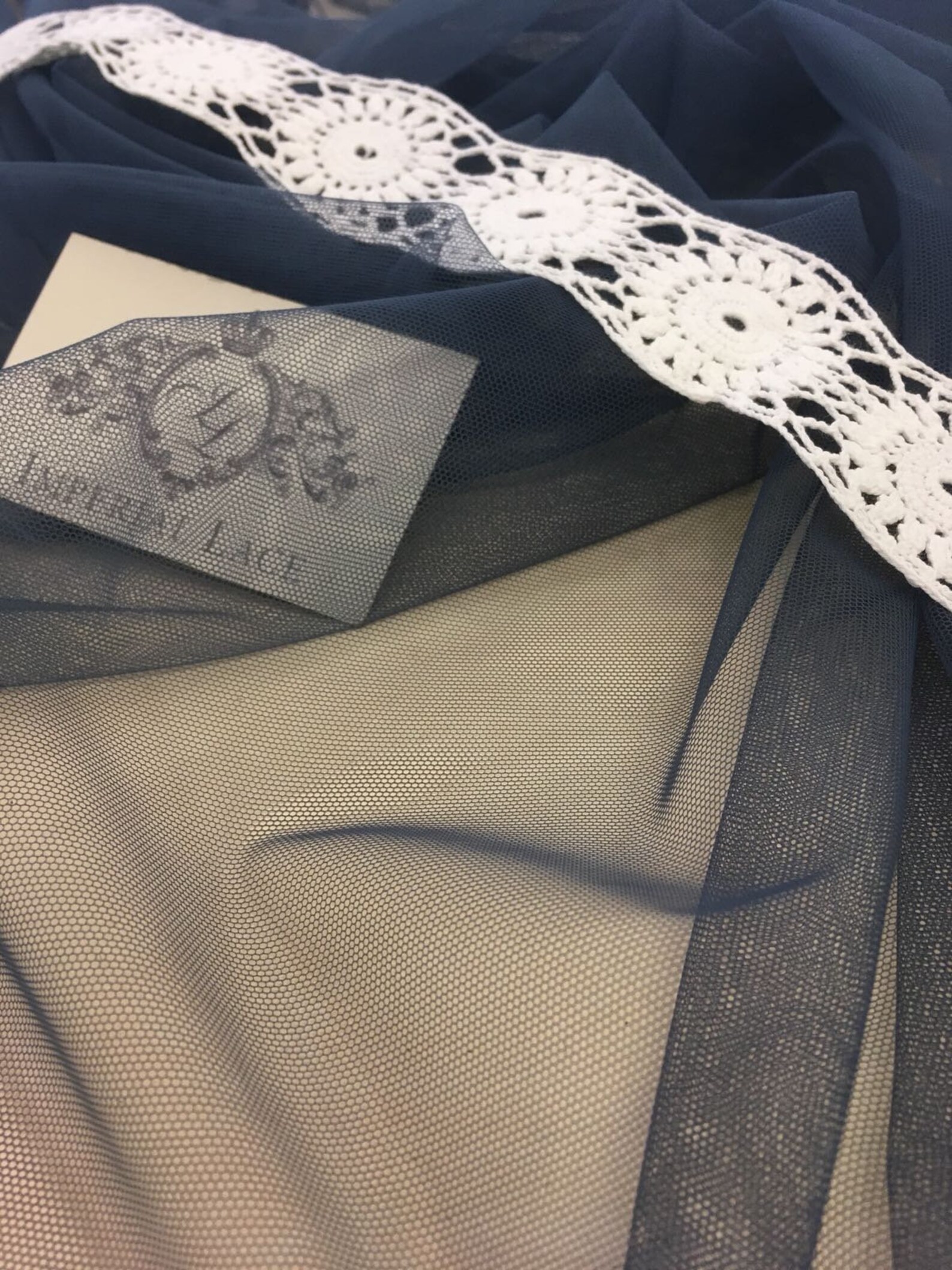 Gray Blue Tulle Fabric Lingerie Blue Net Blue Net Fabric - Etsy