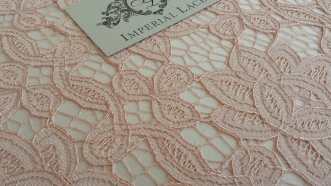 Pink Lace Fabric, Lace Fabric, Boho Lace Fabric, Alencon Lace Fabric ...