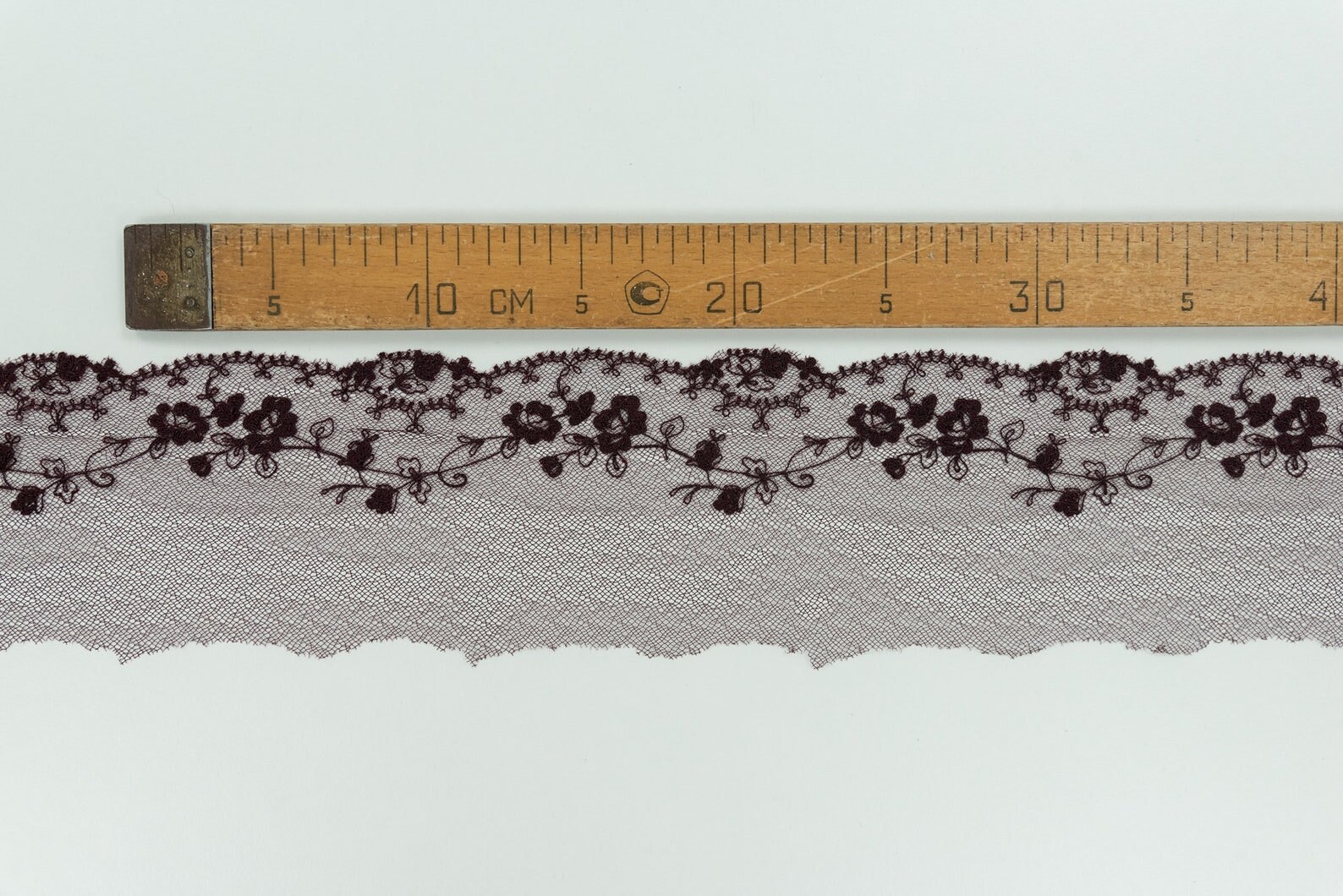 Burgundy Embroidery Lace Trim Chantilly Lace French Lace - Etsy