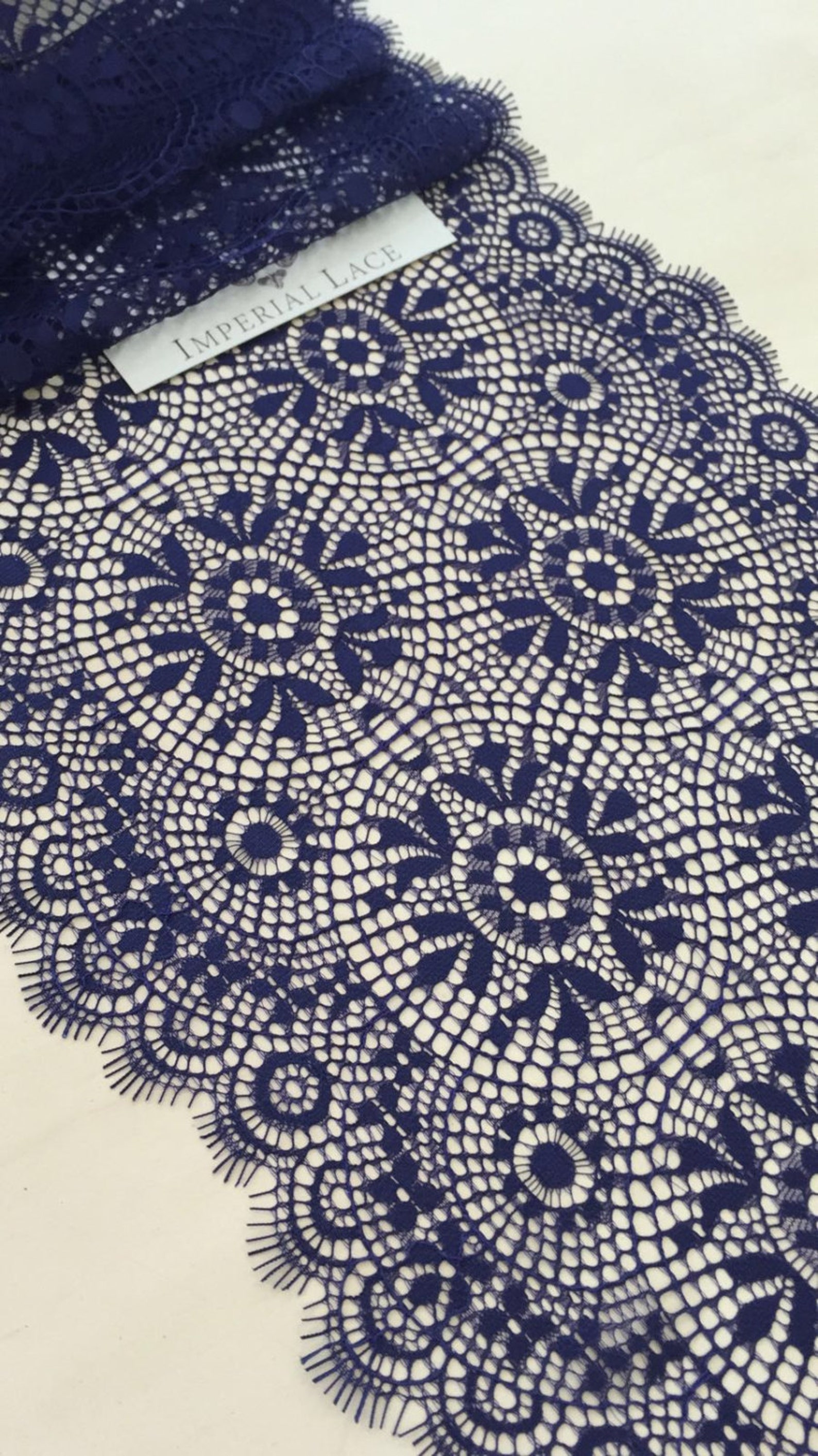 Blue Lace Trim Alencon Lace French Lace Trim Bridal Lace | Etsy