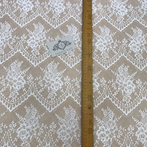 Champagne Lace Fabric, Lace Fabric, Boho Lace Fabric, Chantilly Lace ...