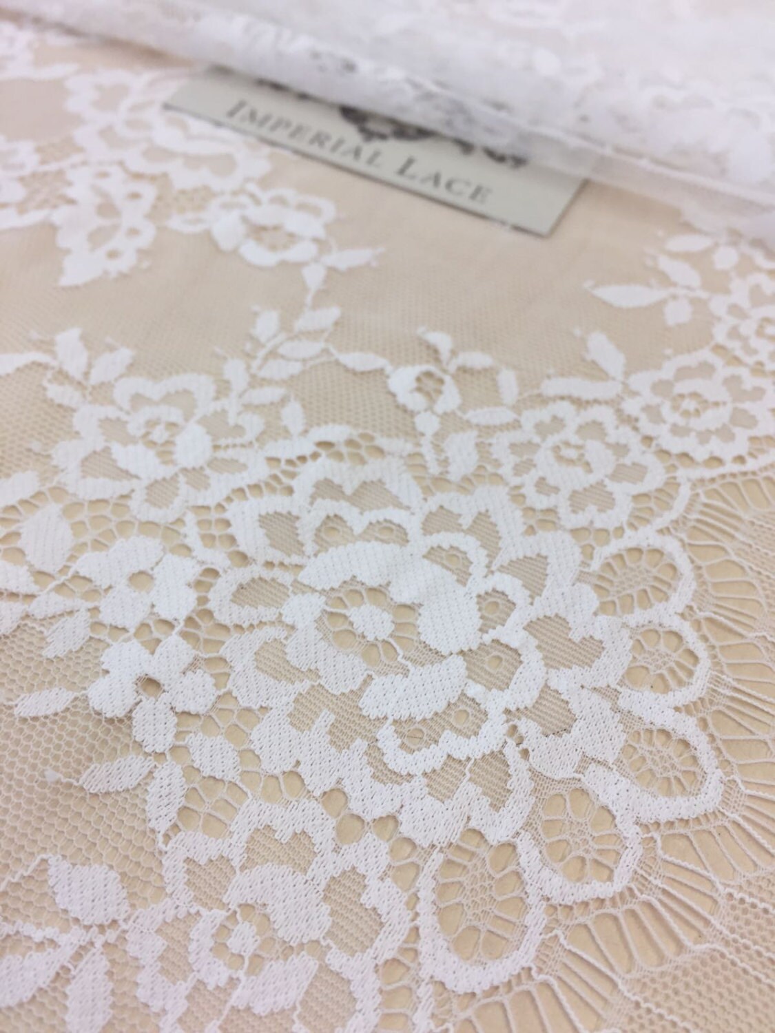 Off White Lace Fabric Lace Fabric Boho Lace Fabric - Etsy