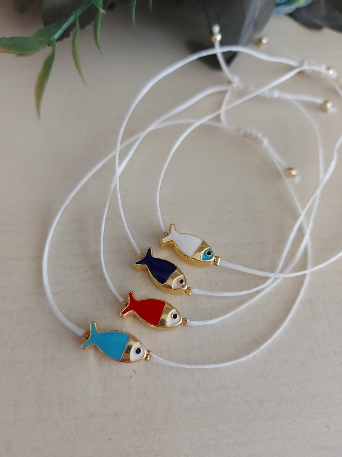 Enamel Fish Bracelet Fish Jewelry Fish Charm Jewelry Luck - Etsy