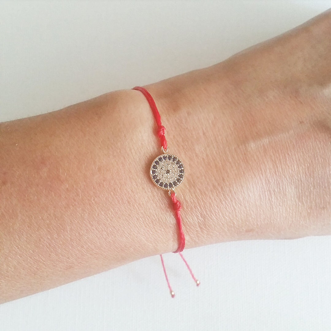 Red Bracelet, Evil Eye Bracelet, Evil Eye Jewelry, Minimal Jewelry ...