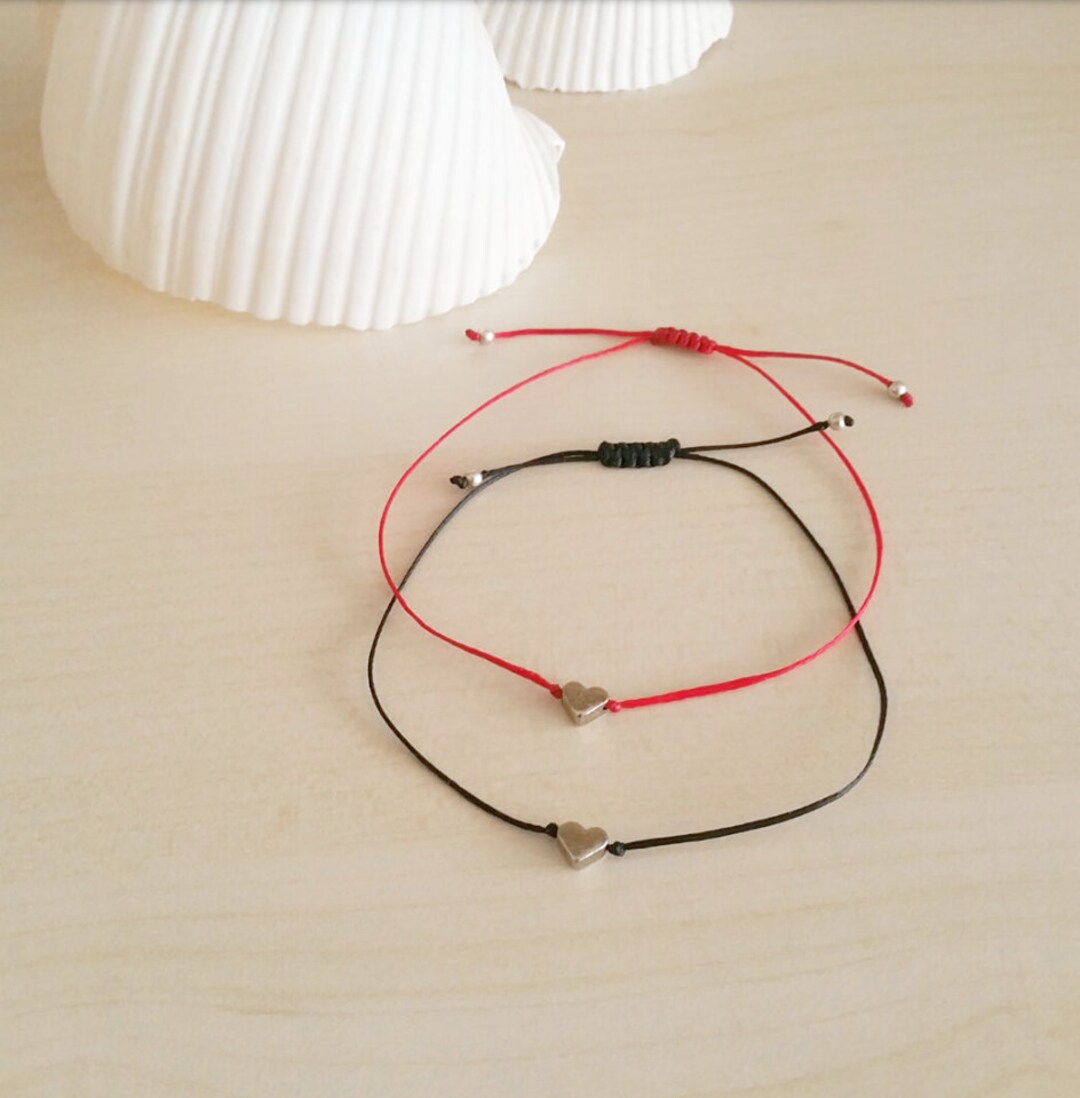 Silver Heart Bracelet, Heart Bracelet, Tiny Heart Bracelet, Friendship ...