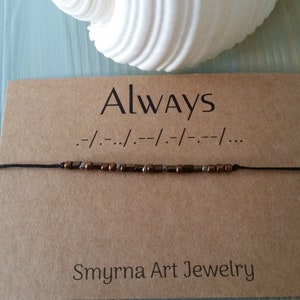 Always Morse Code Bracelet, Morse Code Bracelet, Personalized Bracelet ...