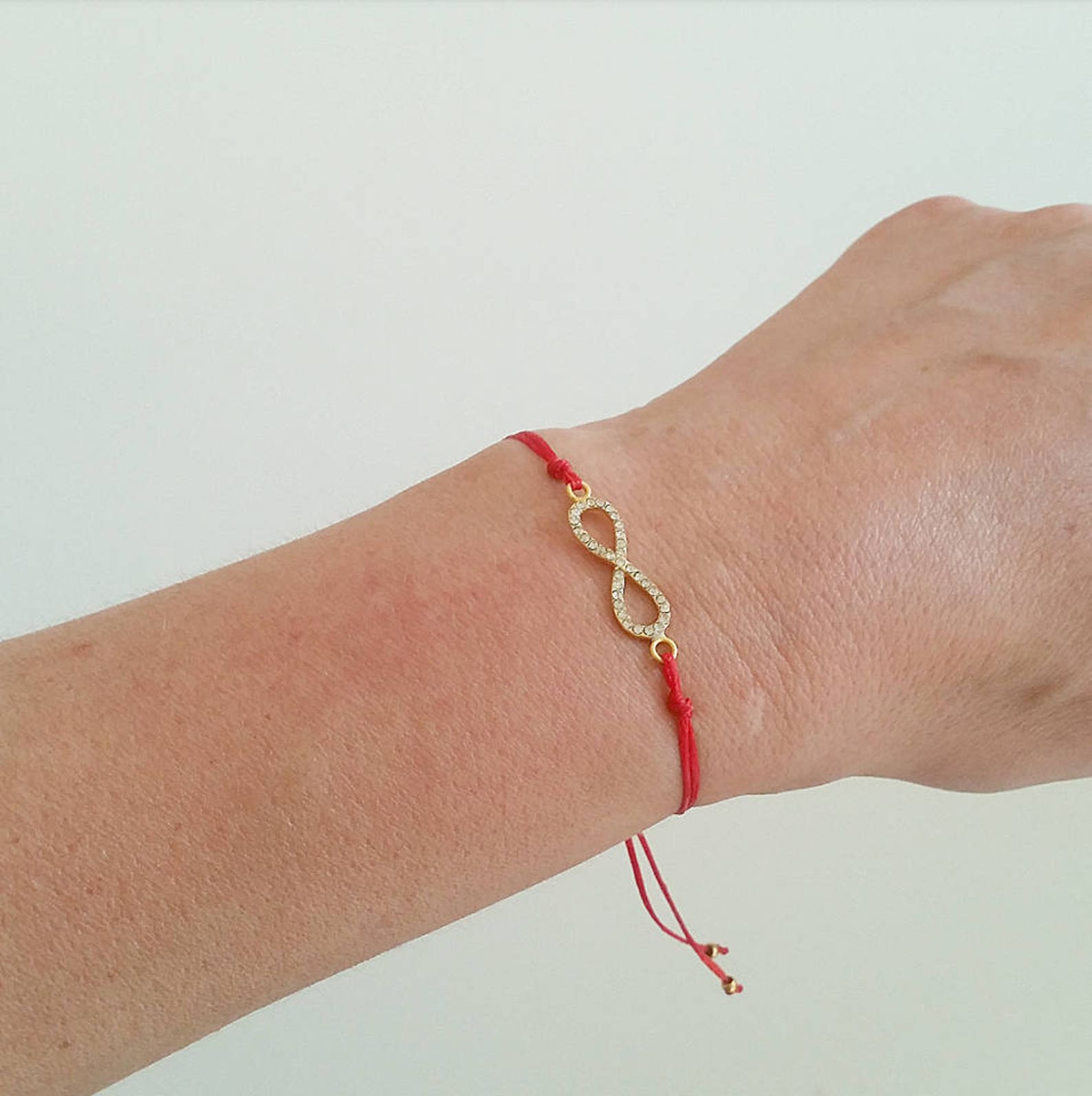 Red String Bracelet: Adjustable Friendship Charm, Minimalist Jewelry ...