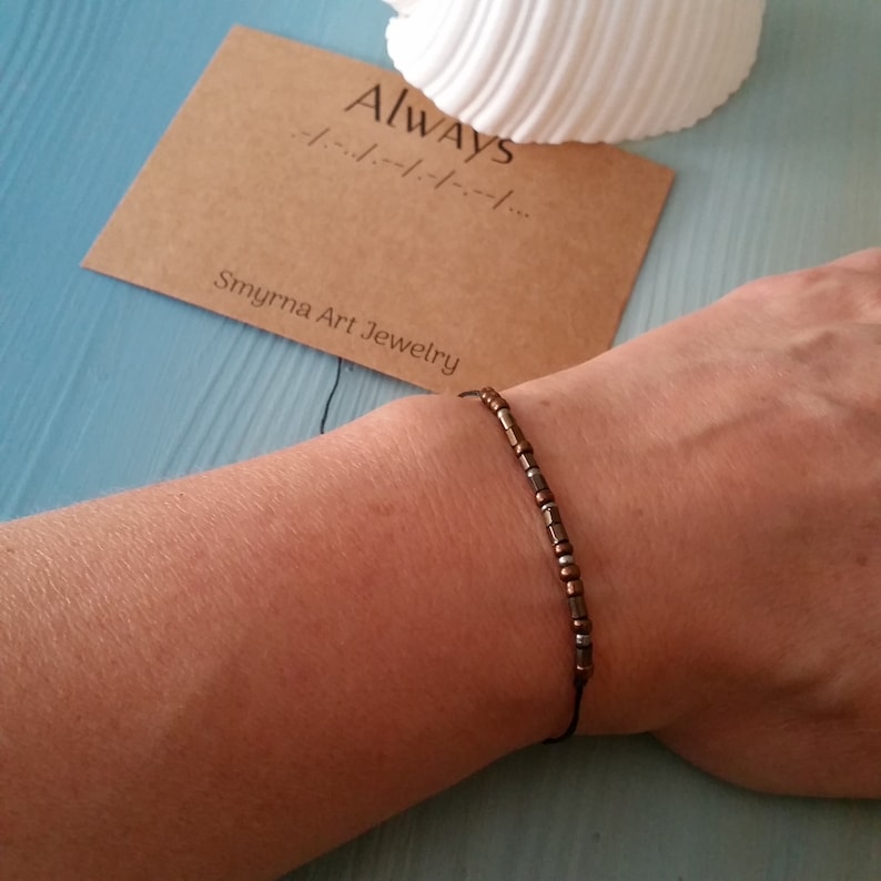 Always Morse Code Bracelet, Morse Code Bracelet, Personalized Bracelet ...