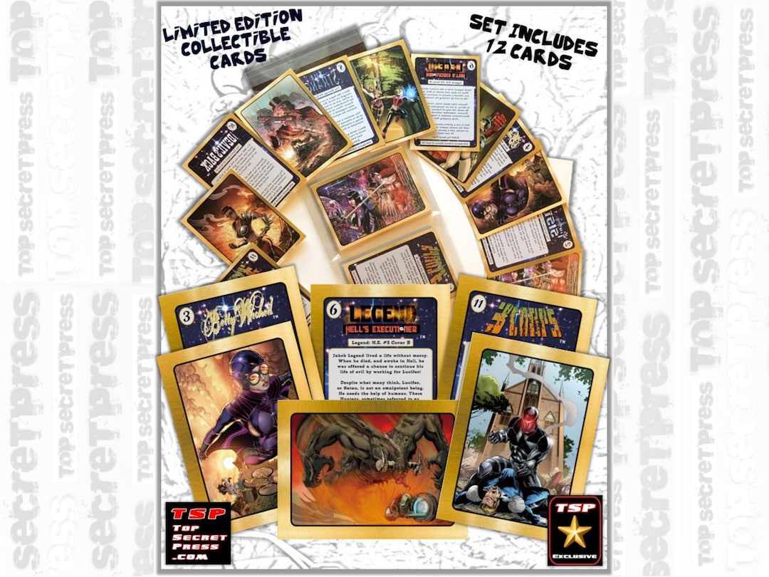 Trading Card Set #2 ~ Top Secret Press - Etsy