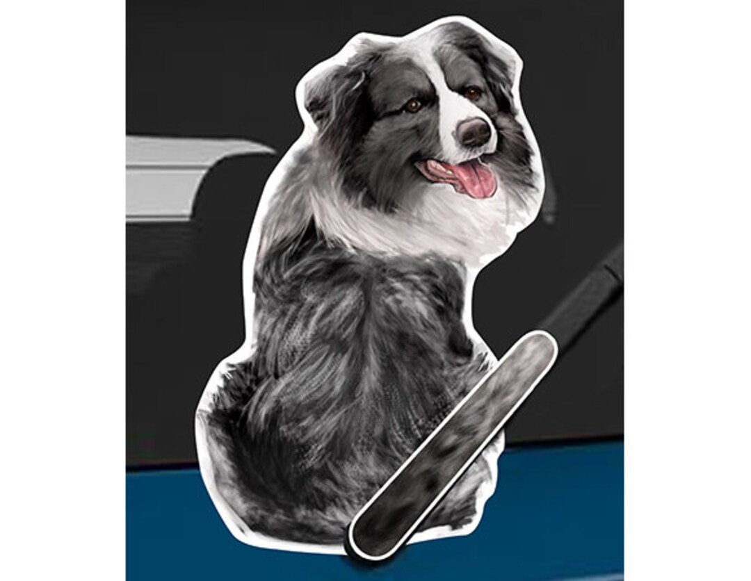 Australian Shepherd C Dog Rear Window Wiper Wagging Tail Sticker - Etsy