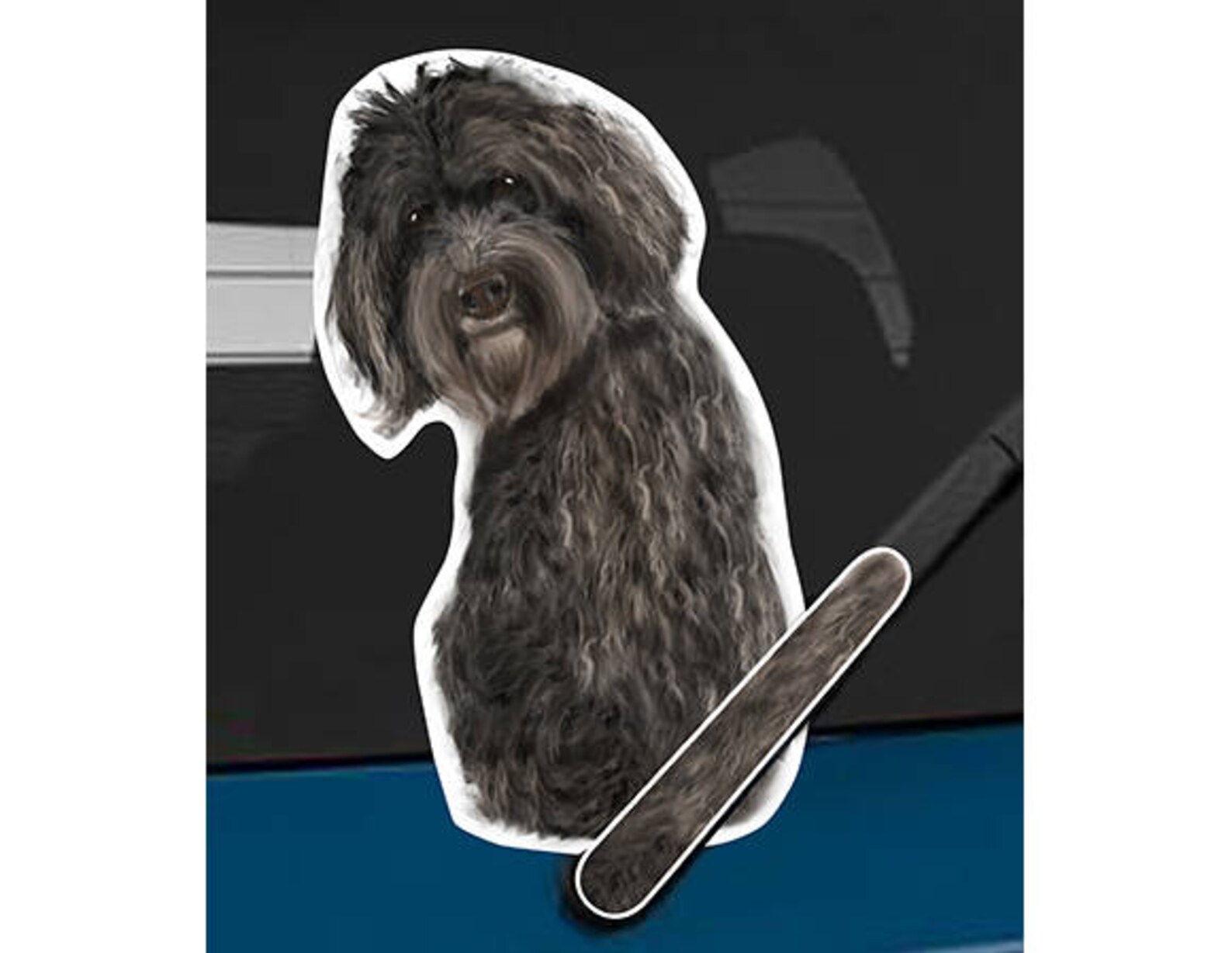 Labradoodle Black Dog Rear Window Wiper Wagging Tail Sticker - Etsy