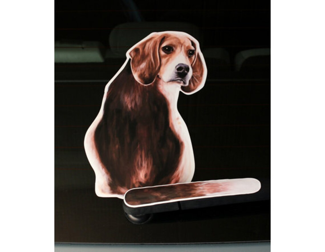 Beagle Dog Rear Window Wiper Wagging Tail Sticker - Etsy