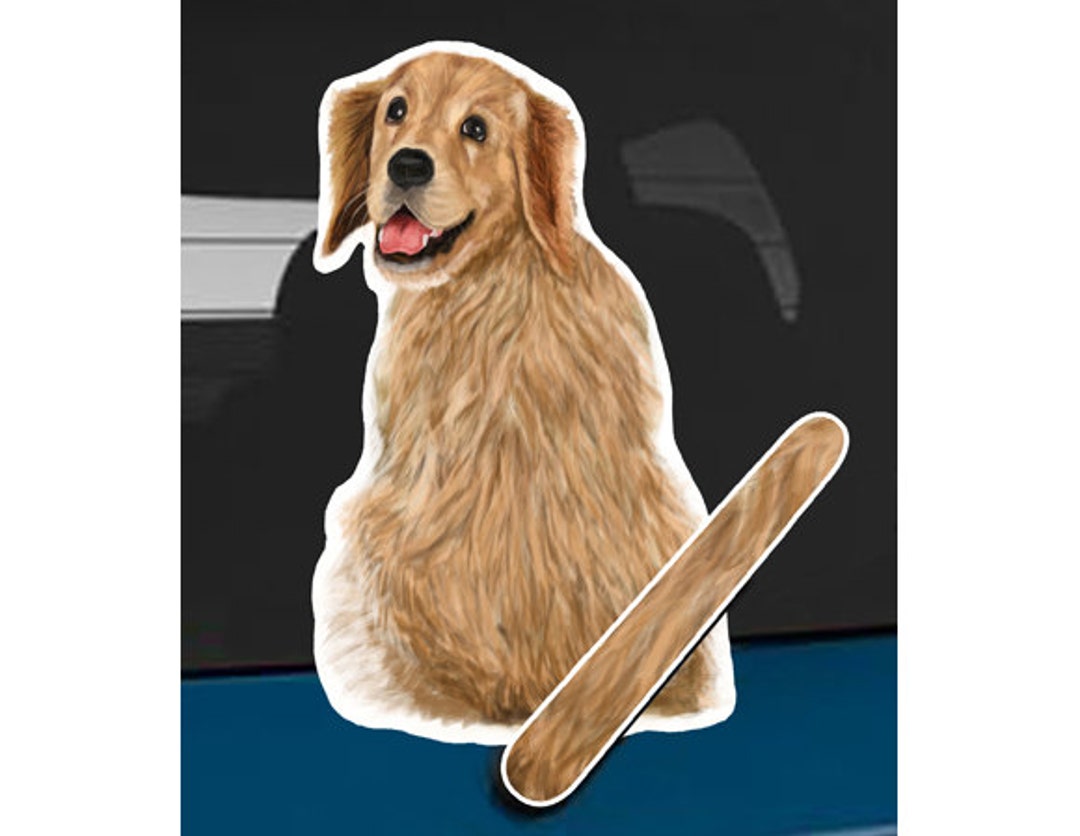 Golden Retriever Dog Rear Window Wiper Wagging Tail Sticker - Etsy