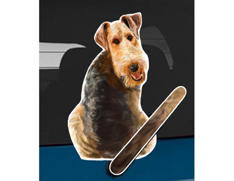 Airedale Terrier Dog Rear Window Wiper Wagging Tail Sticker - Etsy