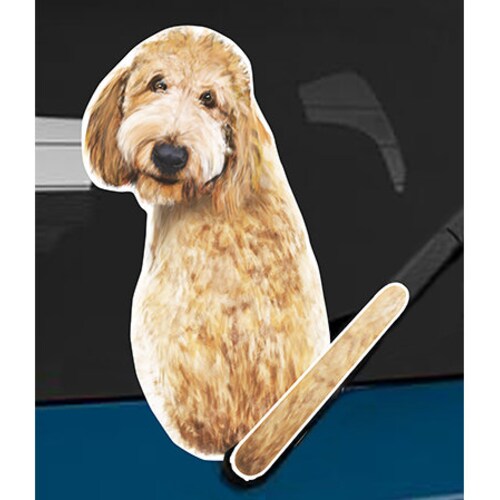 Goldendoodle Dog Rear Window Wiper Wagging Tail Sticker - Etsy