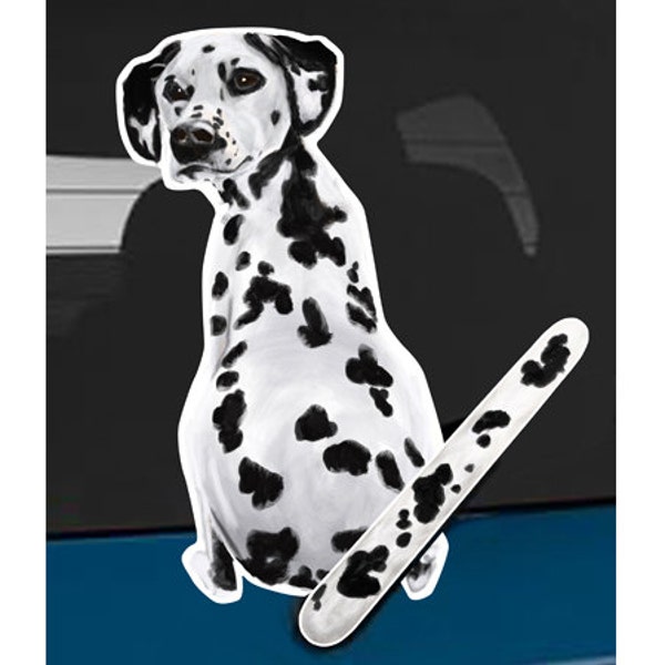 Car Rear Window Decal of Dog Wagging Tail - Etsy