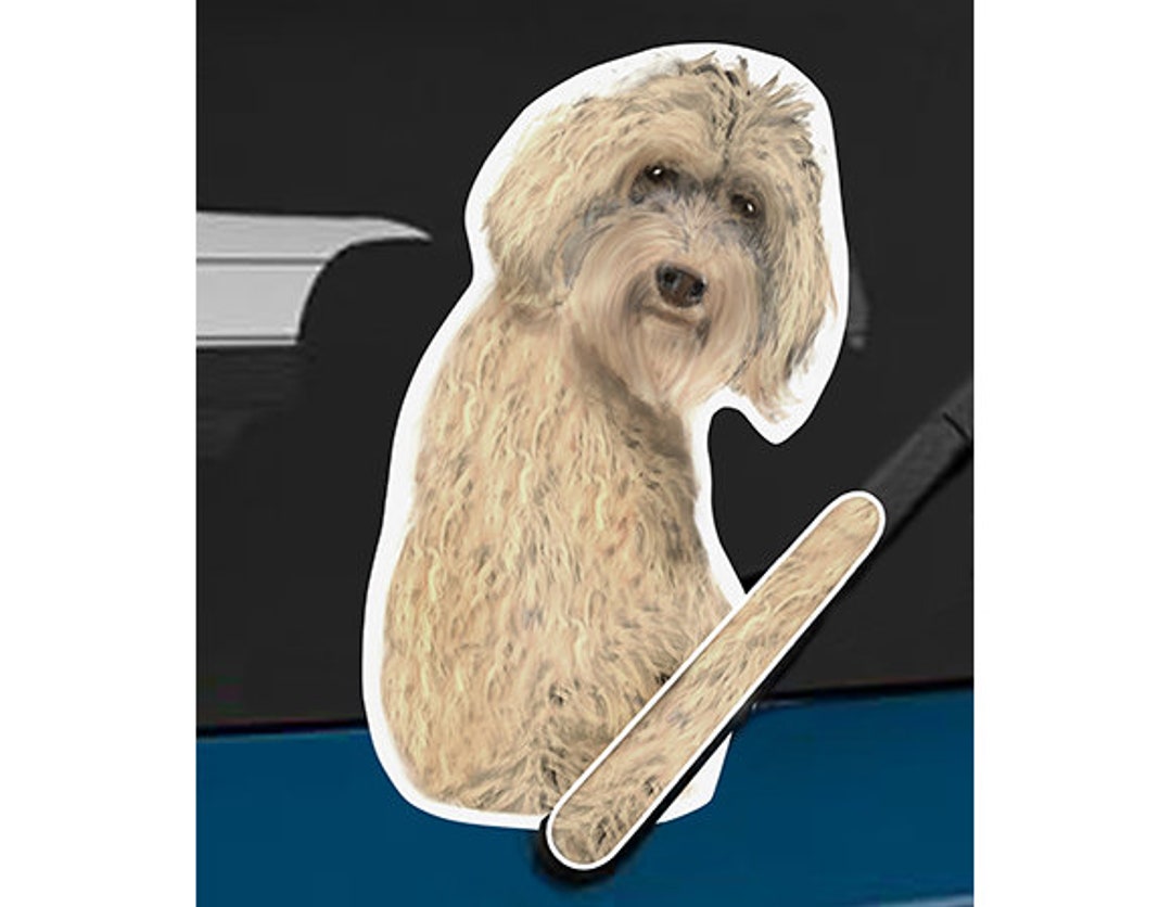 Labradoodle Tan Dog Rear Window Wiper Wagging Tail Sticker - Etsy