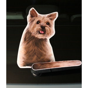 Yorkshire Terrier Yorkie Dog Rear Window Wiper Wagging Tail Sticker - Etsy