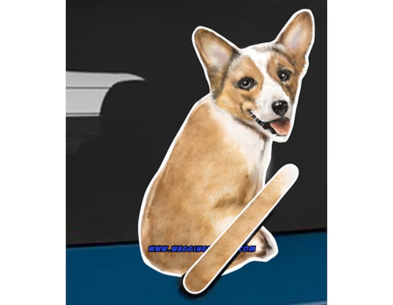 Corgi Dog Rear Window Wiper Wagging Tail Sticker - Etsy