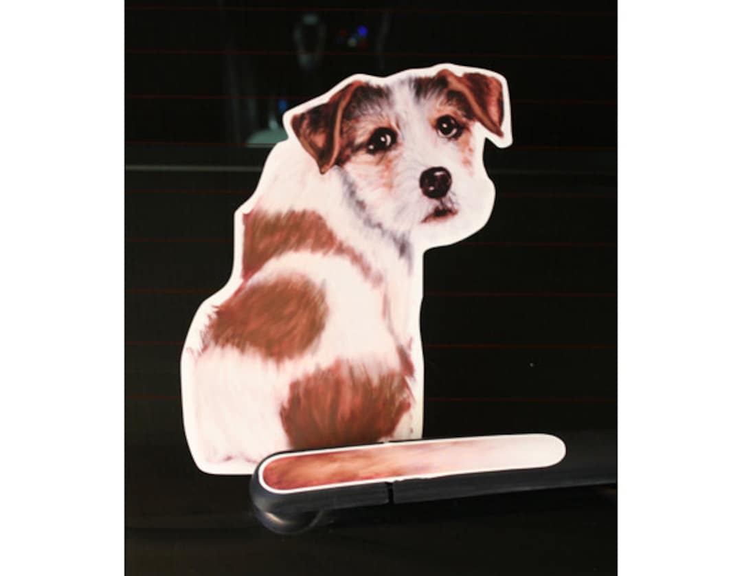Jack Russell Terrier Dog Rear Window Wiper Wagging Tail Sticker - Etsy
