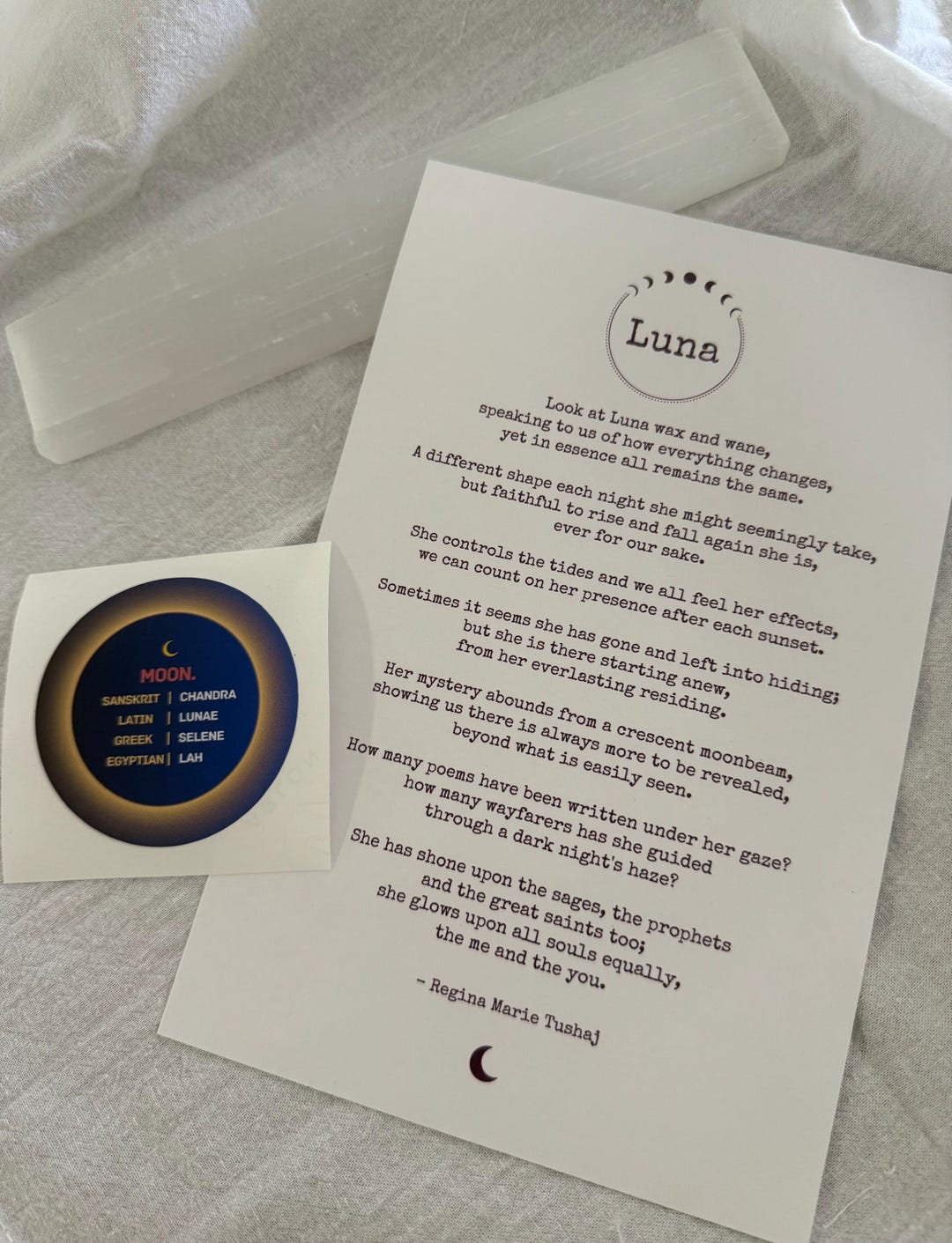 Moon Poem | Spiritual Poetry | Moon Rituals - Etsy