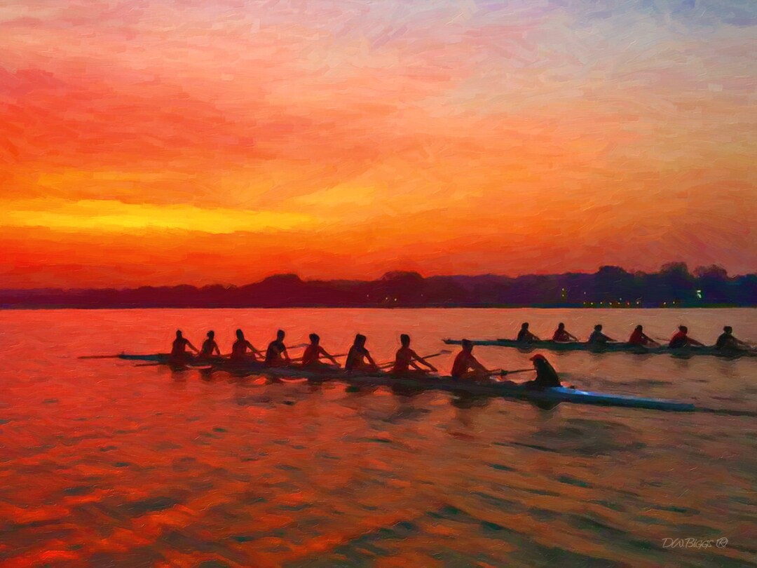 Rowing Into the Sunset - Etsy