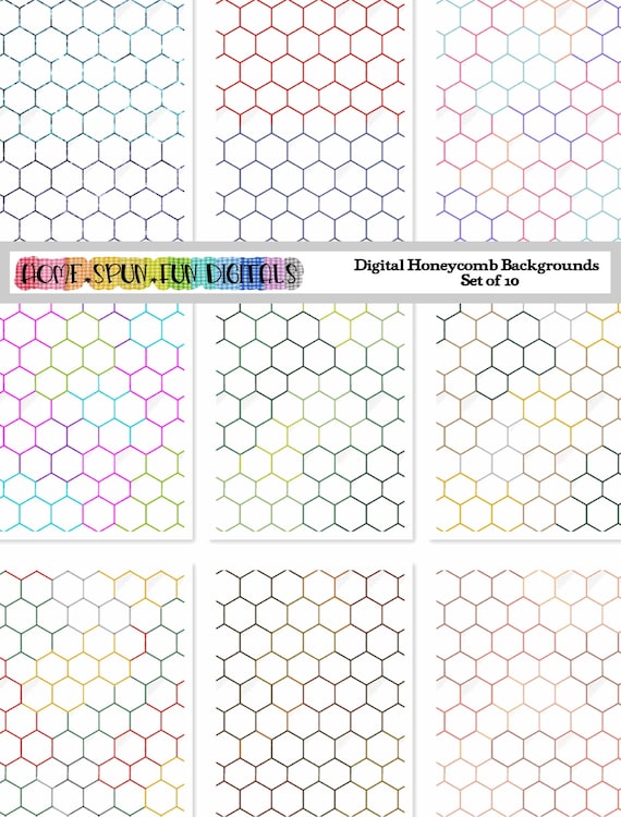 Digital Honeycomb Backgrounds | Etsy