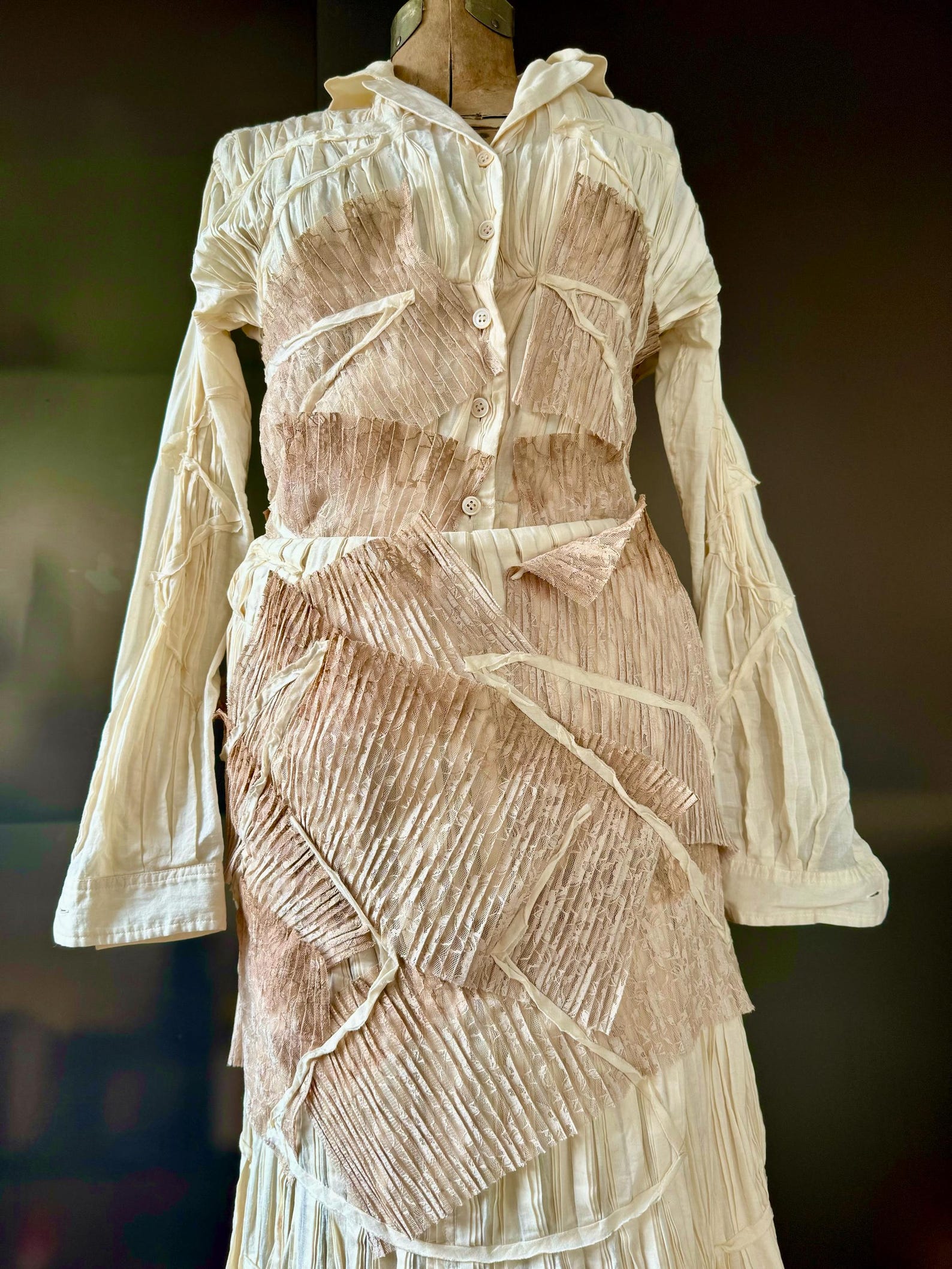 Vintage Rare Issey Miyake Origami Dress.beige Brown Ombre. 2 Pc(skirt ...