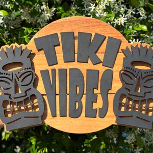 TIKI VIBES Wooden Sign - Etsy