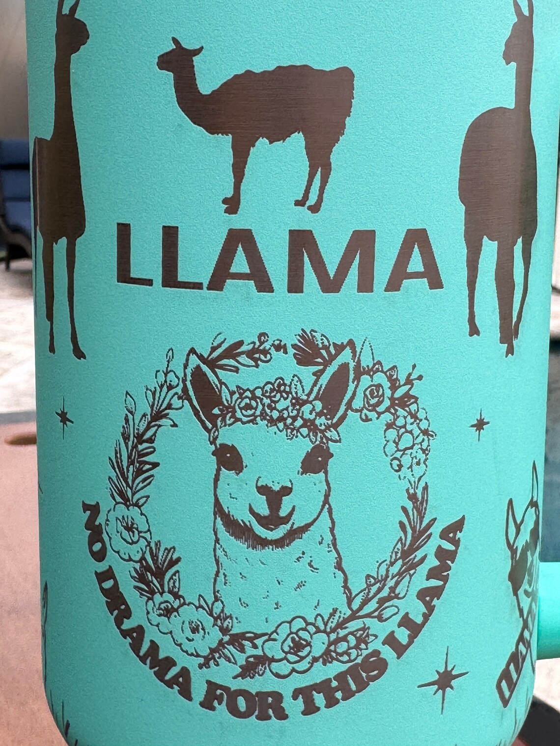 40oz LLAMA No Drama! Laser Engraved Tumbler. This is a Fun Tumbler! in ...